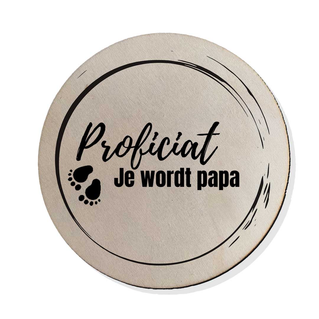 Bordje - Je wordt papa - Trouwkoffertje